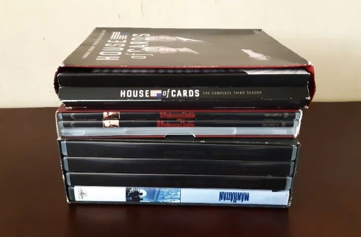 Box filmes e série DVDs House of Cards e 2 Box Poderoso Chefão - CDs ...