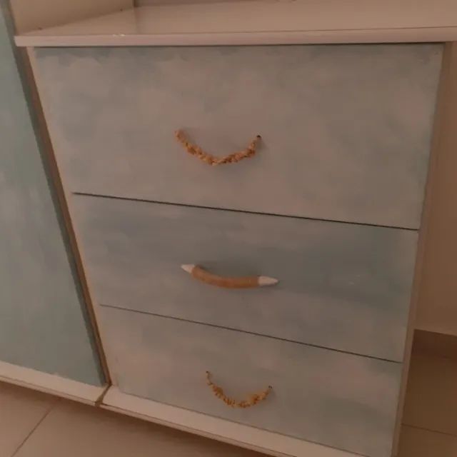 Cõmoda gaveteiro em ótimo estado com pátiza azul - Móveis Para ...