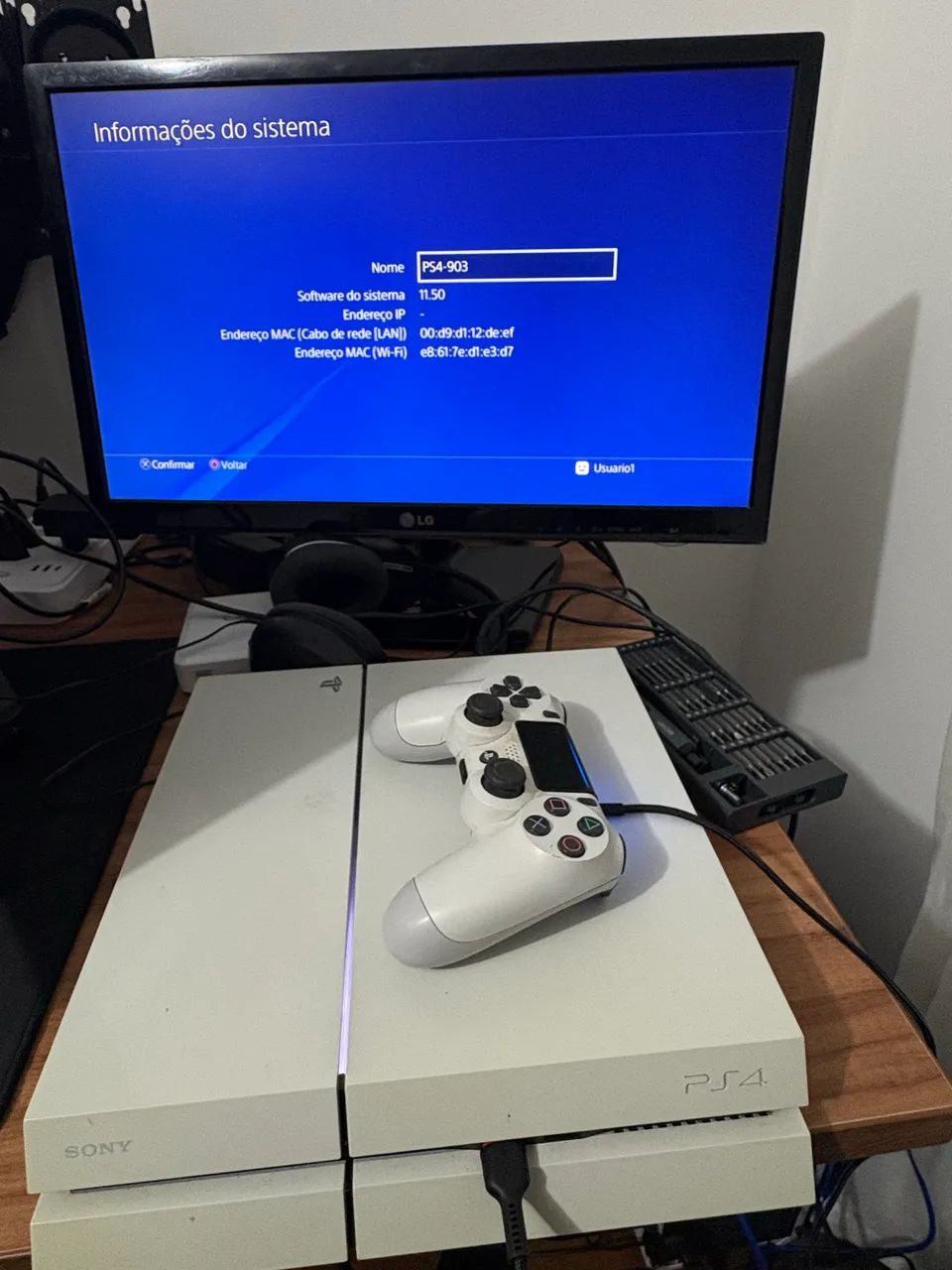 PS4 Fat Branco Versão 11.50 - Consoles de Vídeo Game - Capão da Imbuia ...