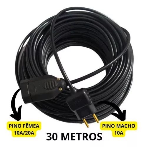 Extensão Eletrica 30 Metros Reforçada Profissional 10/20a - Instalações ... Extensão Eletrica 30 Metros Reforçada Profissional 10/20a - Instalações ...
