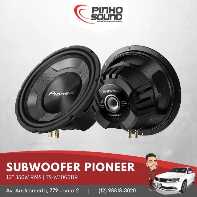 "subwoofer pioneer cara preta" no Brasil