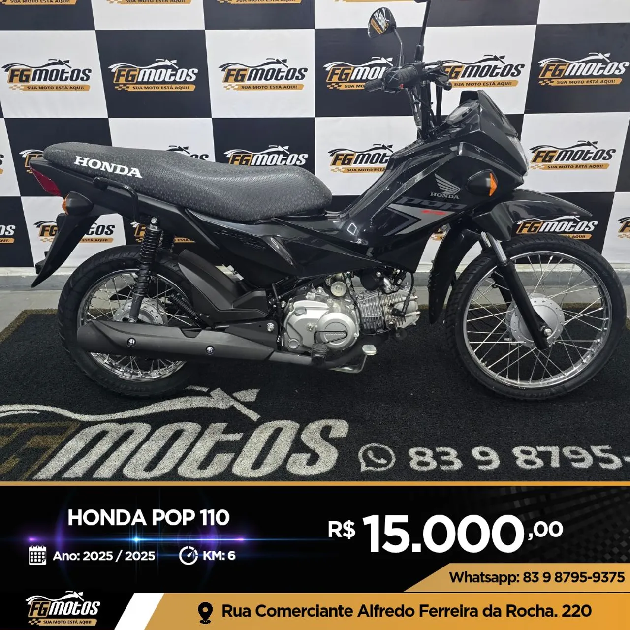 Motos HONDA POP 2025 no Brasil