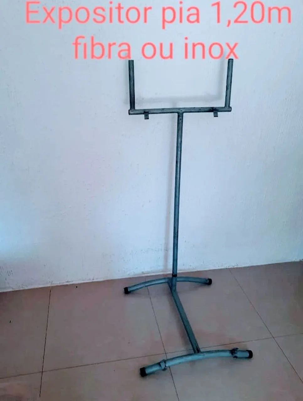 Expositor de Pia 1,20m - Fibra ou Inox - Equipamentos Para Comércio ...