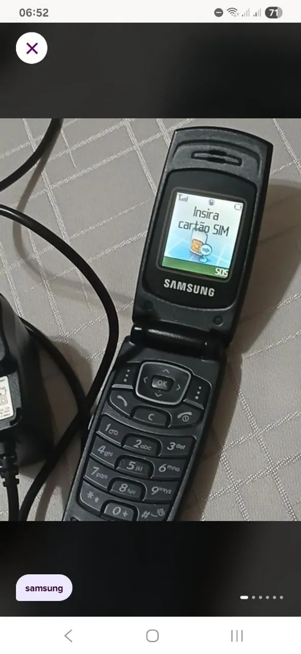 "aparelho celular samsung antigo" no Brasil