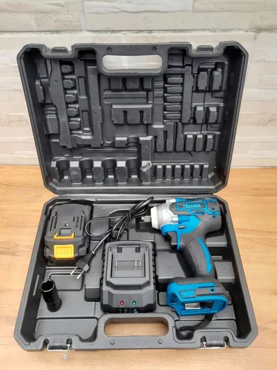 Pkit Chave Impacto parafusadeira de impacto 1/2'' 12V - 2 baterias ...