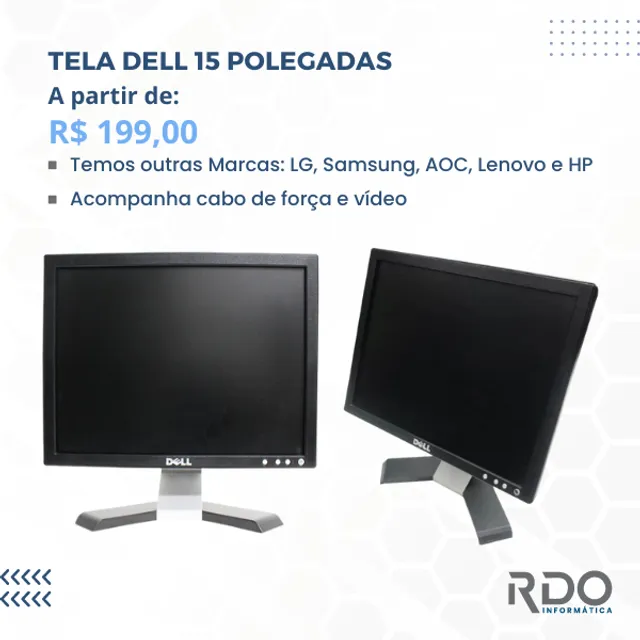 "monitor dell 15 polegadas" - Monitores no Brasil