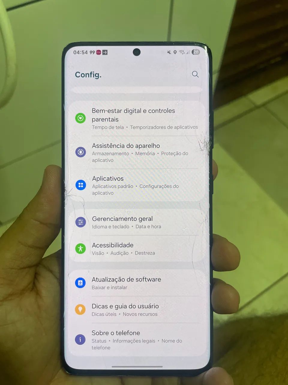S21 ultra 256 gb com o vidro trincado mais touch 100% funcionando ...