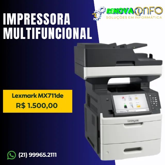 IMPRESSORA MULTIFUNCIONAL LEXMARK MX711de - Periféricos e Acessórios de ...