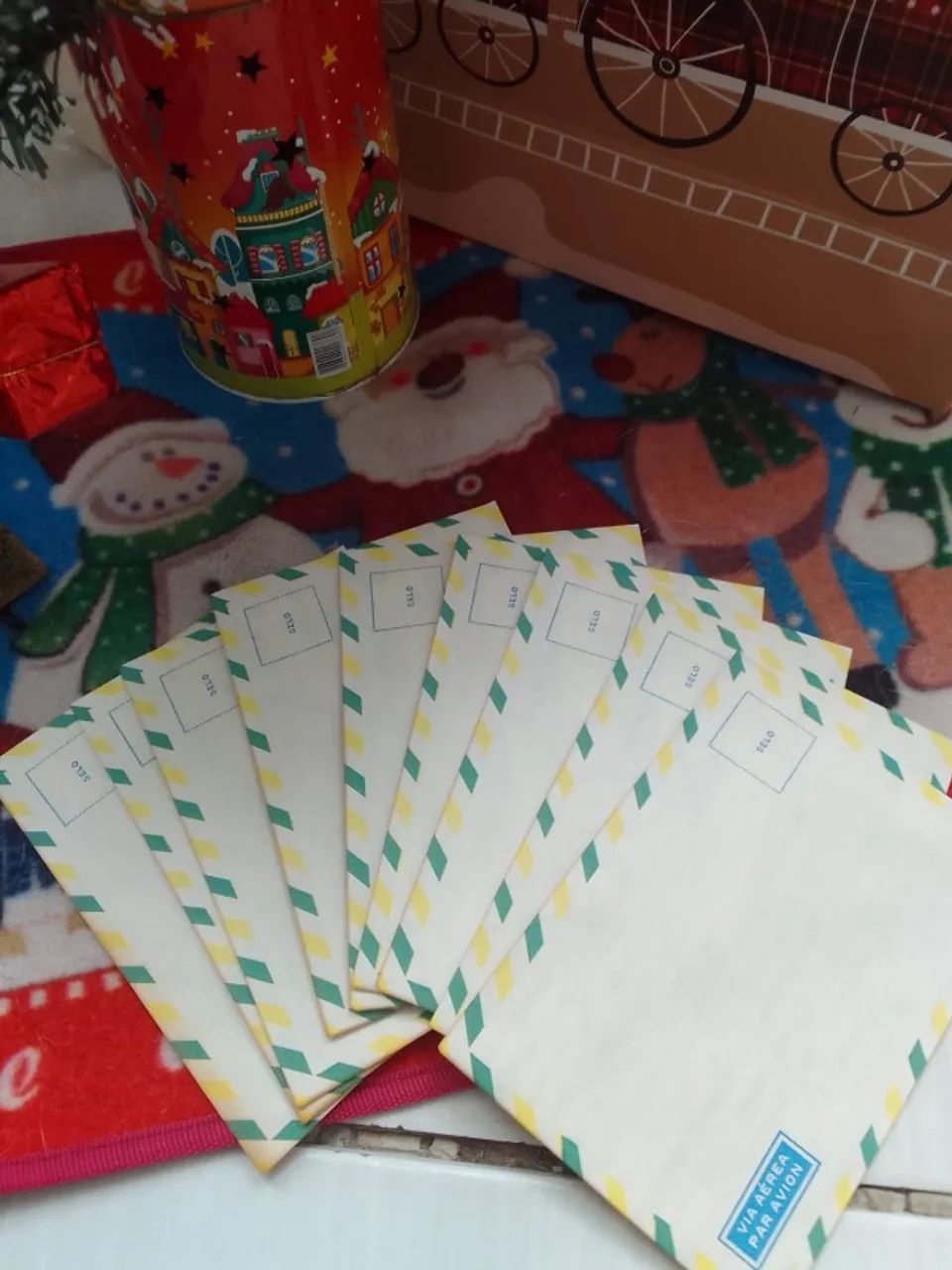 50 envelopes retro dos correios aéreo comercial (par avion) antigo para ...