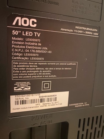 Tv aoc 50 polegadas | +204 anúncios na OLX Brasil
