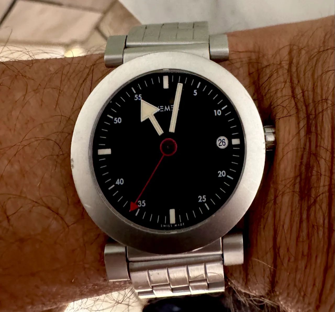 Relógio XEMEX suíço total, funcionamento automático, vidro de safira e ...