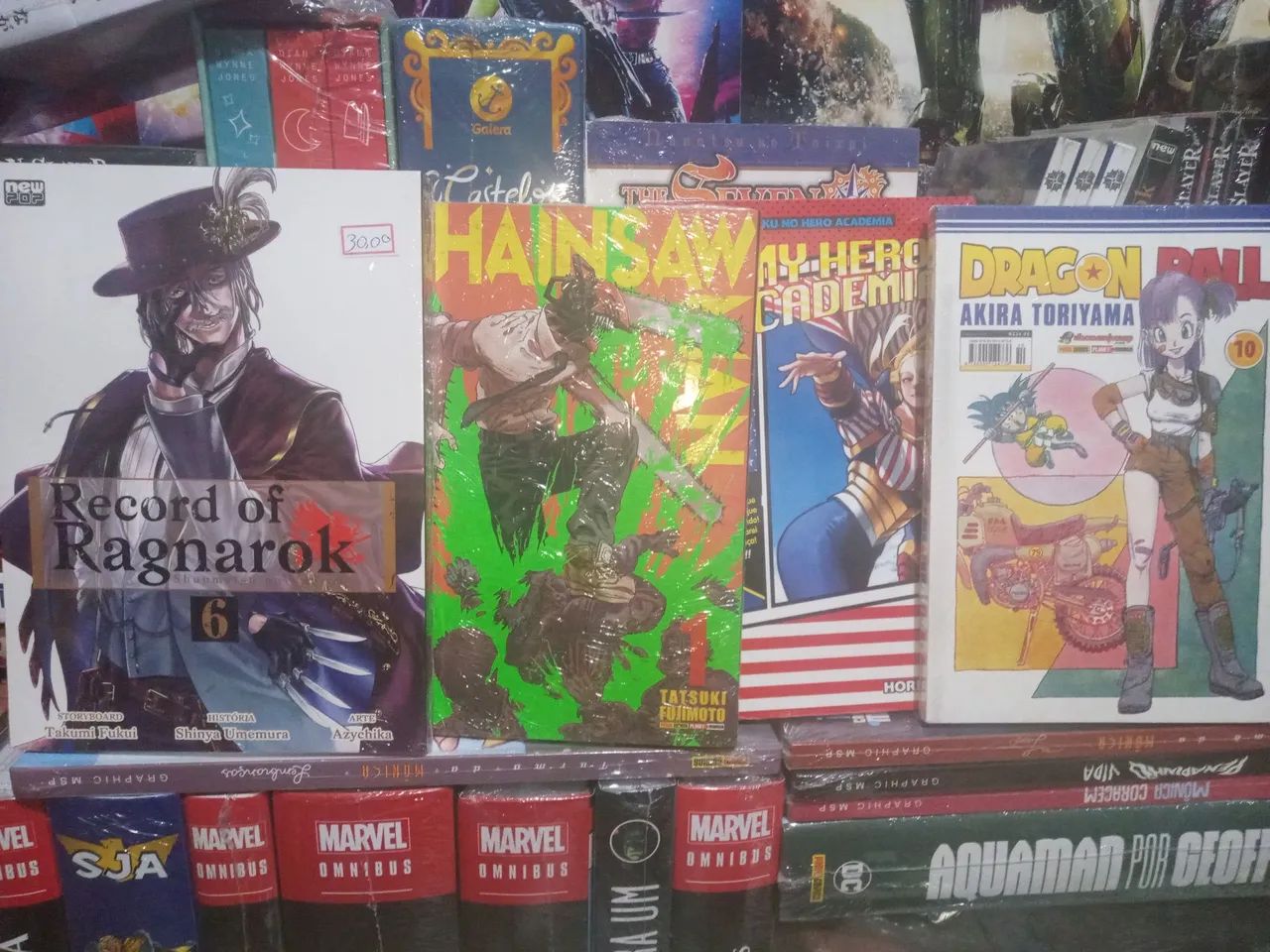 Mangá Chainsaw, record of ragnarok, dragon Ball My Hero Academia, demon ...