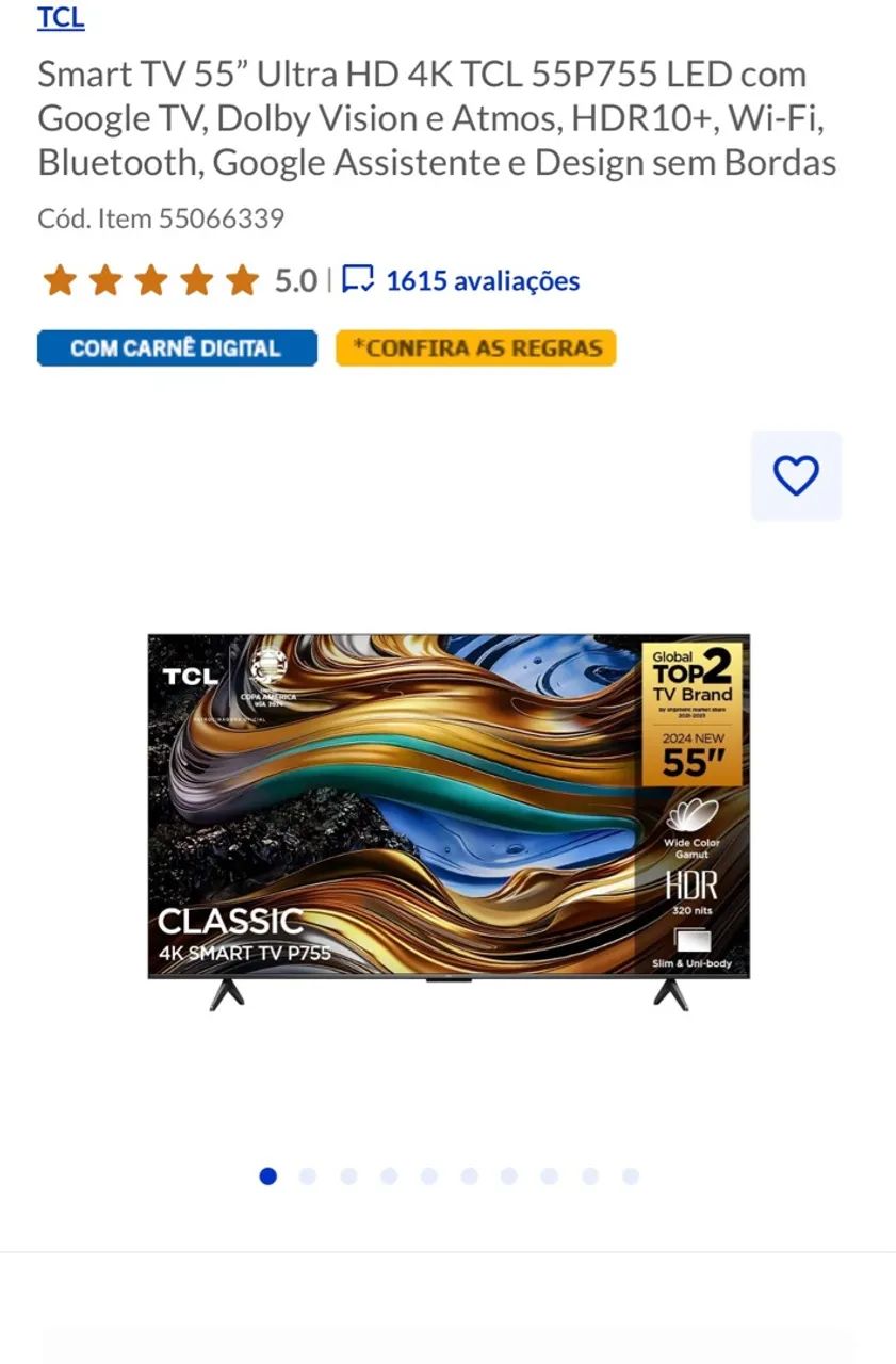 Smart TV TCL 55P755 55 polegadas 4K - TVs - Ceilândia Norte (Ceilândia ...