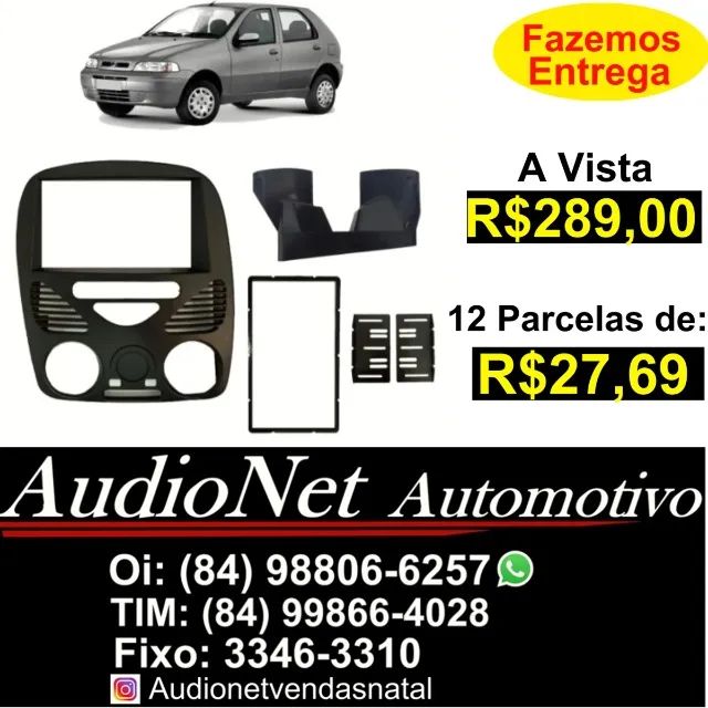 Moldura 2 din 7 Polegadas Painel Mp5 Fiat Palio Fire G2 Strada Siena Preta Multimidia - Carros ...