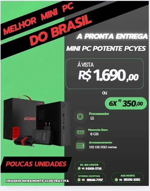 MINI PC POTENTE MAIS BARATO DO BRASIL!! - Computadores e Desktops ...
