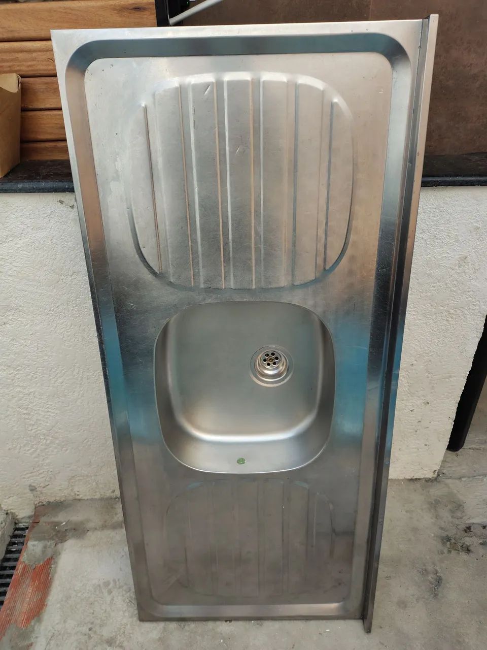 Pia aço inox 1,20m base cimento - Cubas e Pias - Jardim Nilton Torres ...