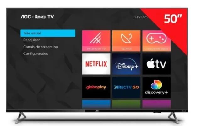 "smart tv led 50 polegadas aoc" no Brasil