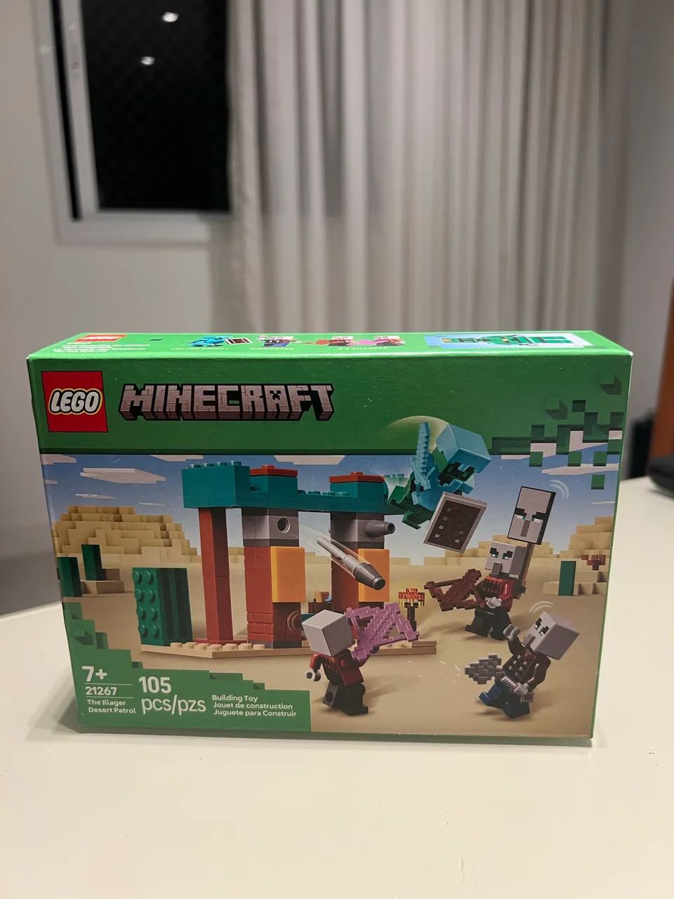 lego minecraft - a patrulha do deserto de iiilager - 105 peças ...