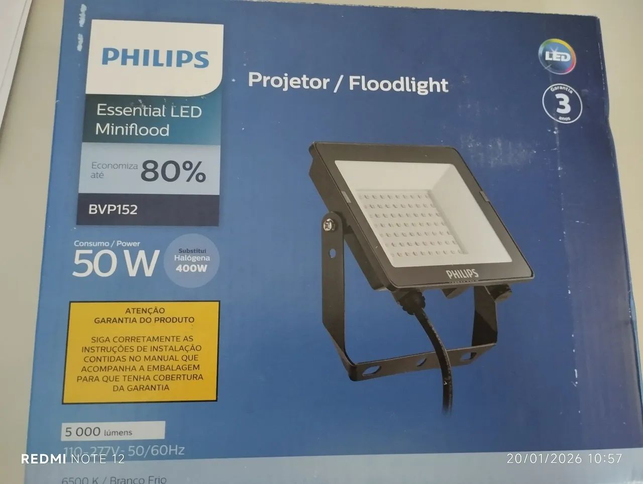 Refletor Led Philips G3 50w IP65 5000 Lumens BR fria - Iluminação ...