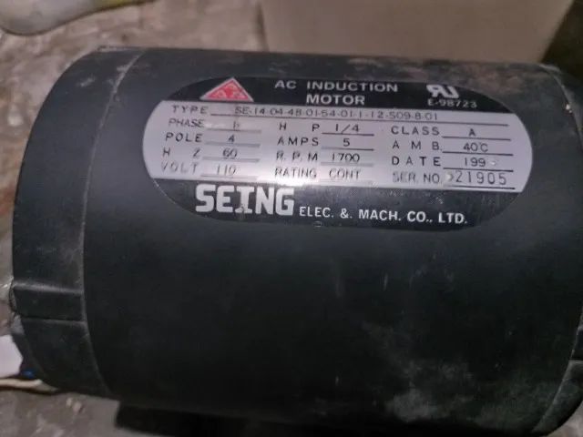 Motor elétrico a indução 1700 rpm 1/4 hp monofasico 110v - Seing ...