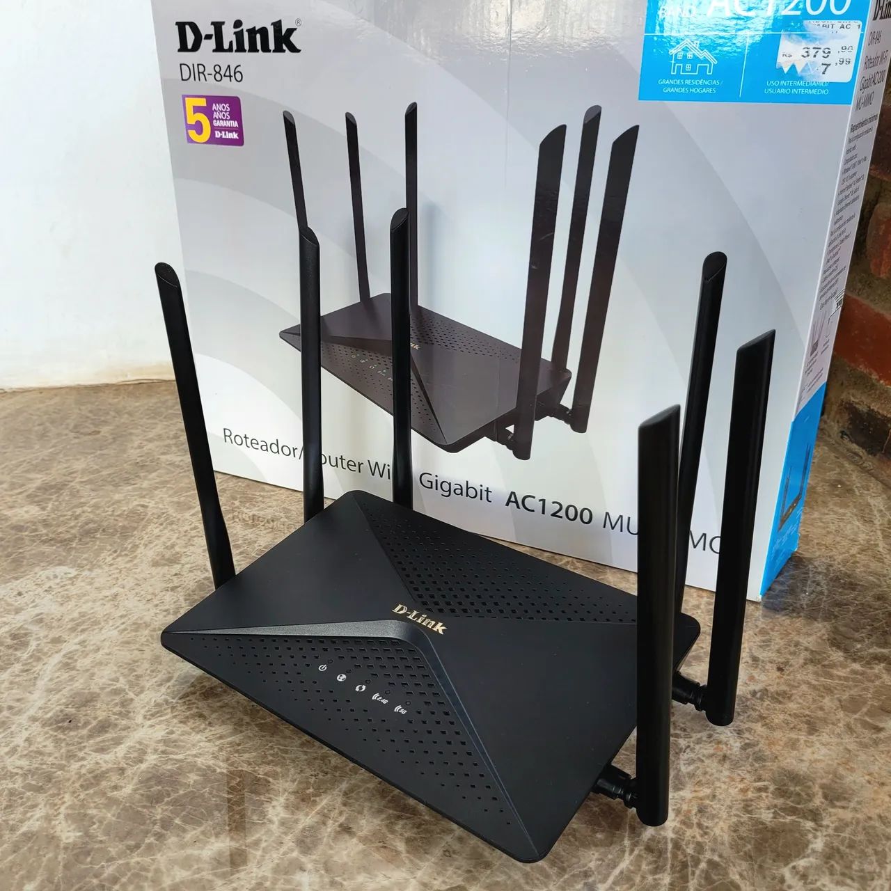 Roteador D-Link DIR-846 Gigabit AC1200 MU-MIMO - Conectividade e Dispositivos de Rede - Centro ...