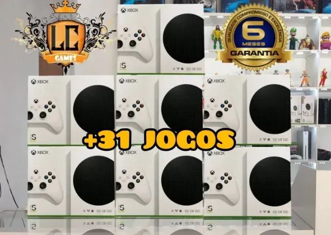 XBOX SERIES S 4K 512GB COM: 31 JOGOS e GARANTIA 06 MESES e BRINDES ...
