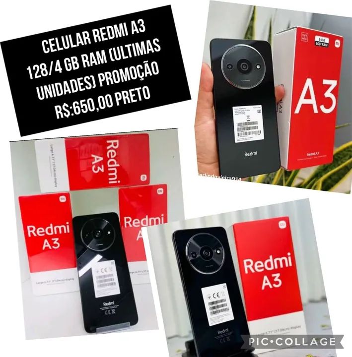 Celular Redmi A3 128GB 4GB RAM - Últimas Unidades! - Celulares e Smartphones - Residencial ...