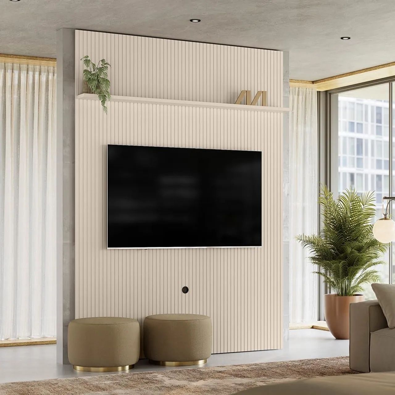 Painel Ripado Interlagos MDF frisado **novo na caixa** - Racks e ...