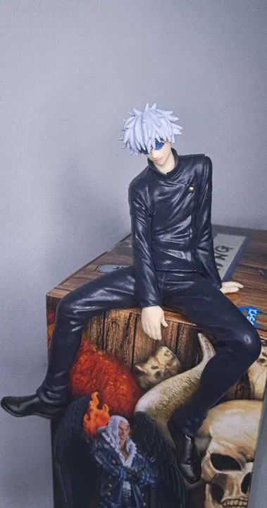 Jujutsu Kaisen Satoru Gojo 14 CM Figure Sentado Noodle Stopper para ...