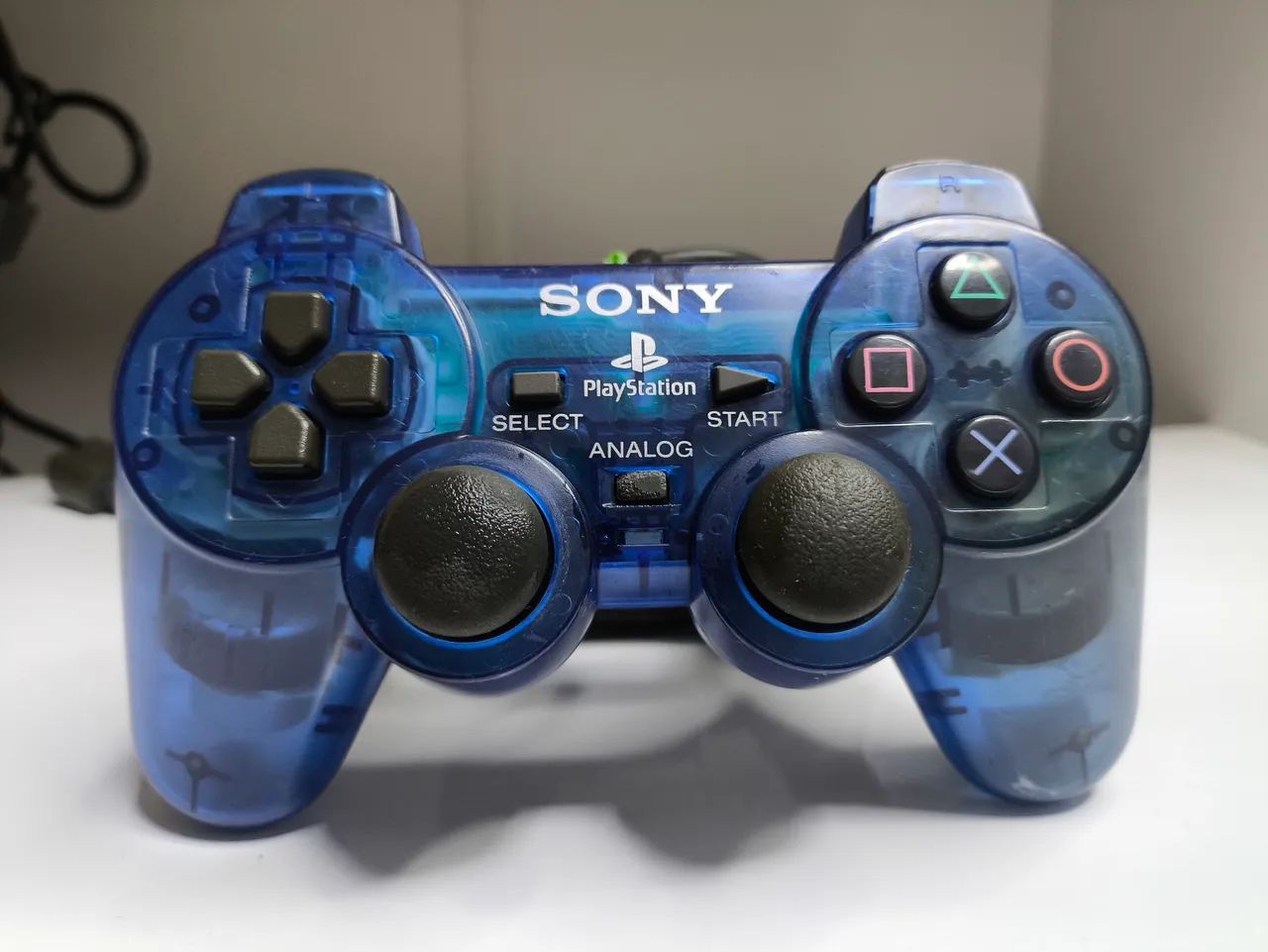 Controle Playstation 2 DualShock Azul ONCE BLUE Transparente PS2 ...