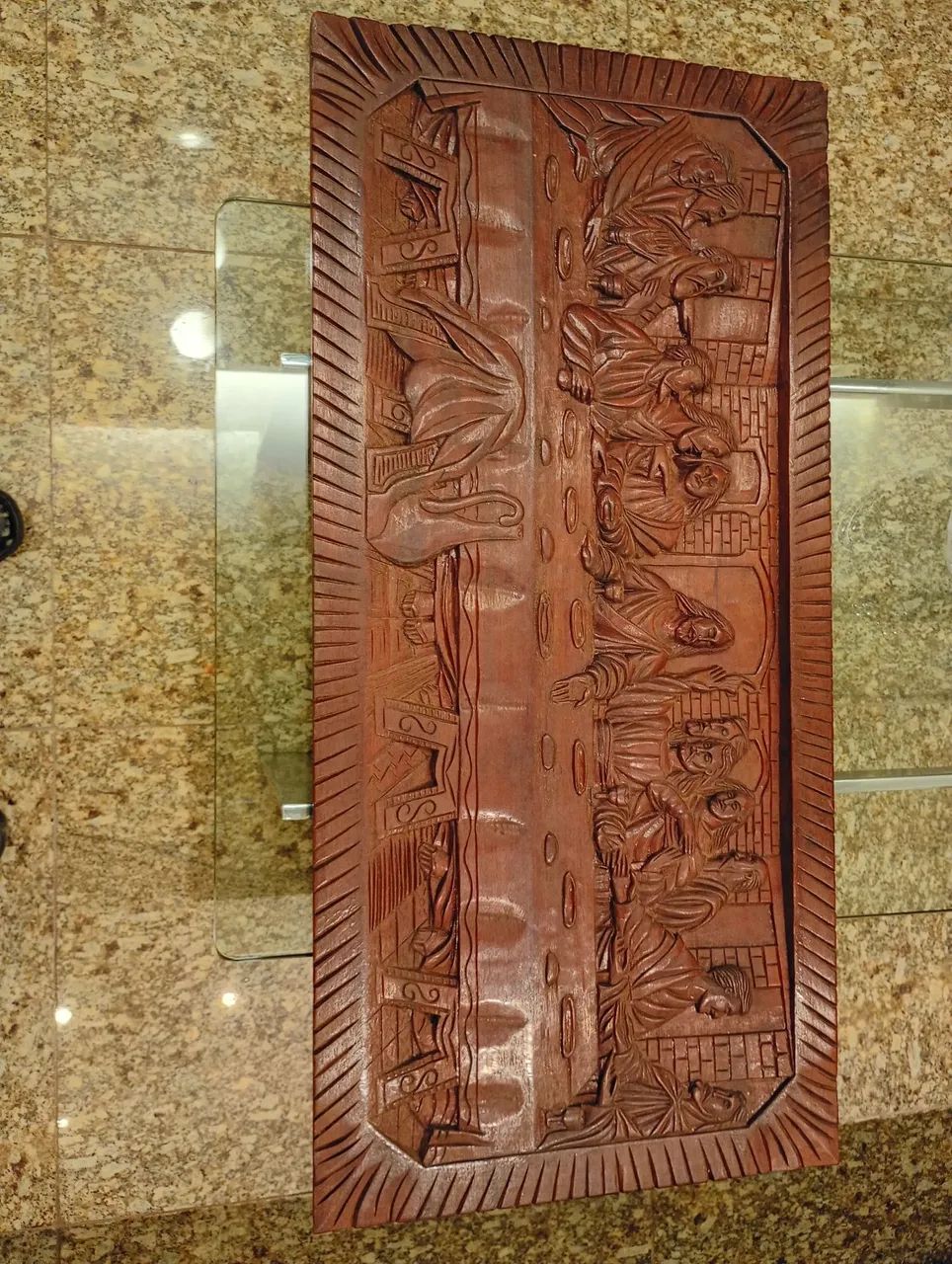 Quadro escupido na madeira ?,santa ceia ,obra única - Decorações Para ...