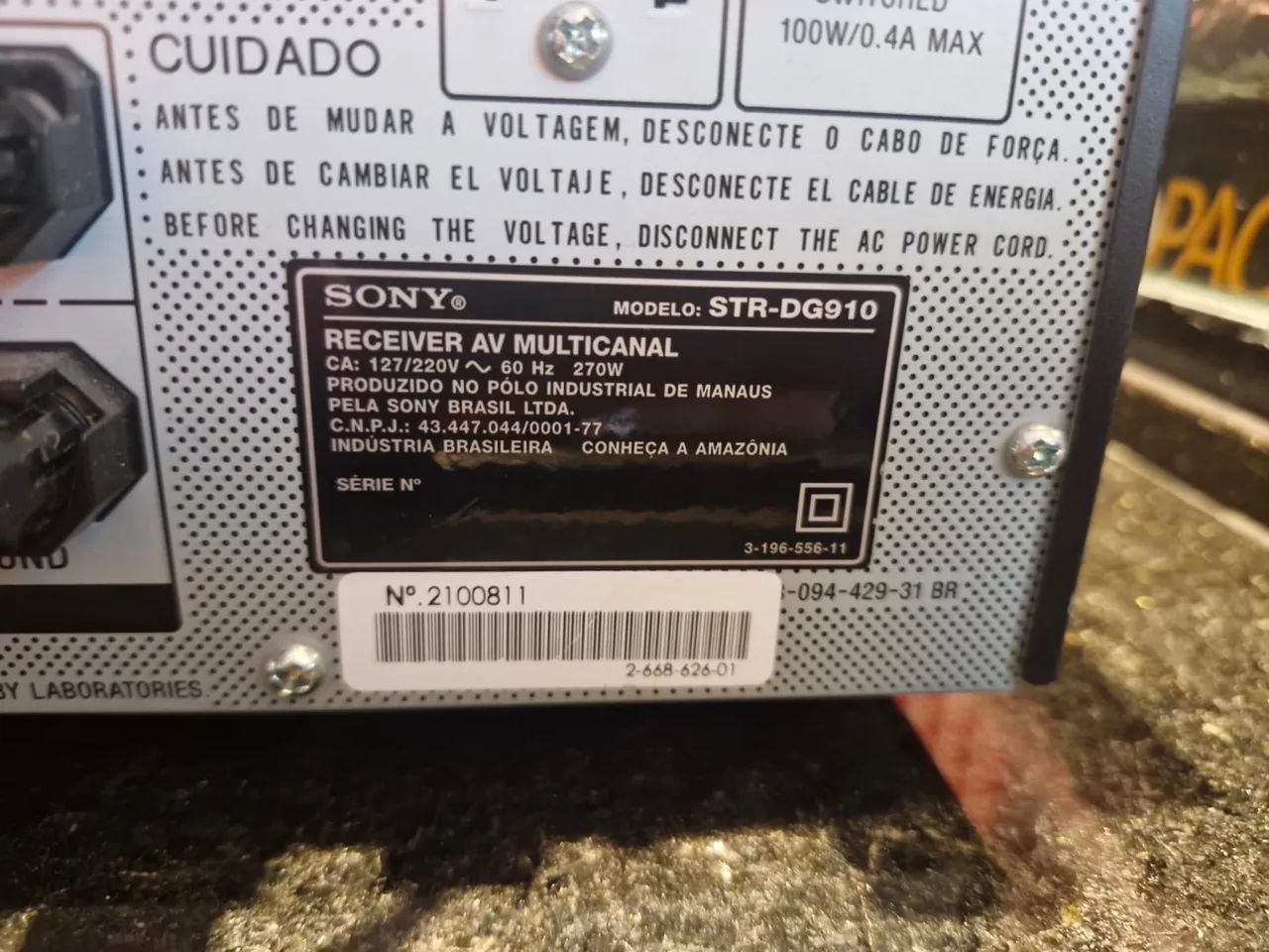 Receiver Sony STR DG 910 - Home Theater - Aparelhos de Som - Santa ...