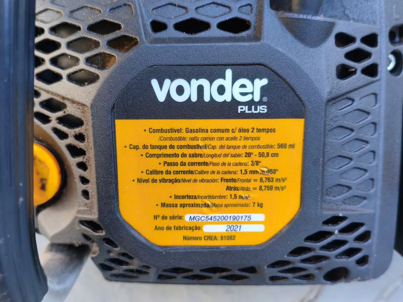 Moto serra Vonder - Peças para tratores e máquinas - Xaxim, Curitiba ...