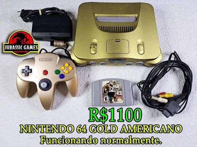 Console Nintendo 64 Gold Edition Americano. NTSC Funcionando 100% ...
