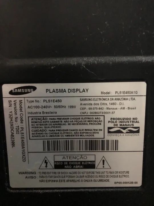 "tv samsung 51" no Brasil