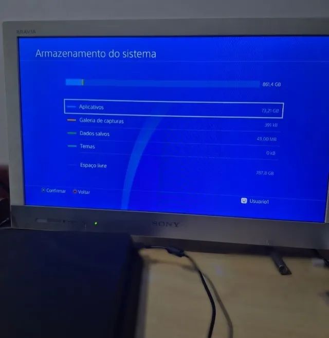 Console Sony Playstation 4 Slim 1tb Preto Ps4 Software 13.02 Controle ...