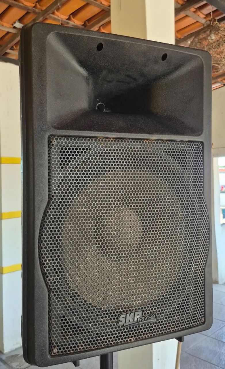 Caixa Amplificada Ativa c/ tripé Skp Sk-5-peq Preta Cor:Preta ...