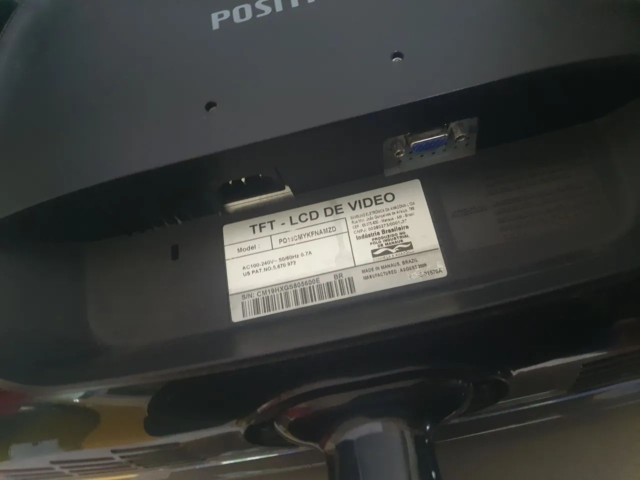 Monitor Samsung/Positivo 19" HD LCD 60Hz Widescreen SyncMaster 933SN ...