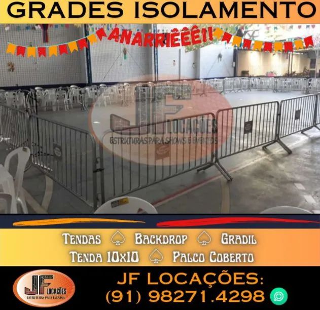 Grade de Isolamento, gradil para Festa Junina - Locação - Serviços ...