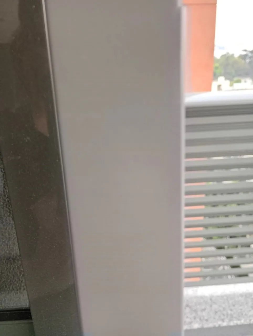 Porta de alumínio de correr da sala para a varanda, duas folhas, vidro ...