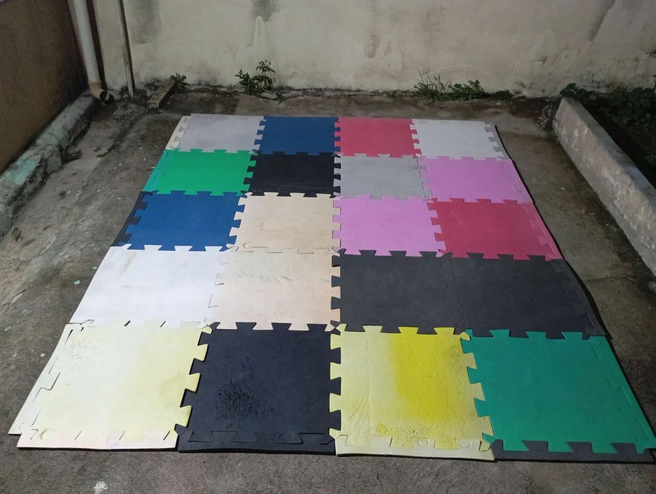 kit 20 tatames - eva colorido - 50x50x1 cm - Academia e Exercícios ...