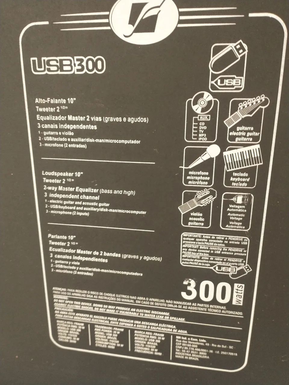 Caixa de som amplificada 300w - Instrumentos musicais - Caçari, Boa ...