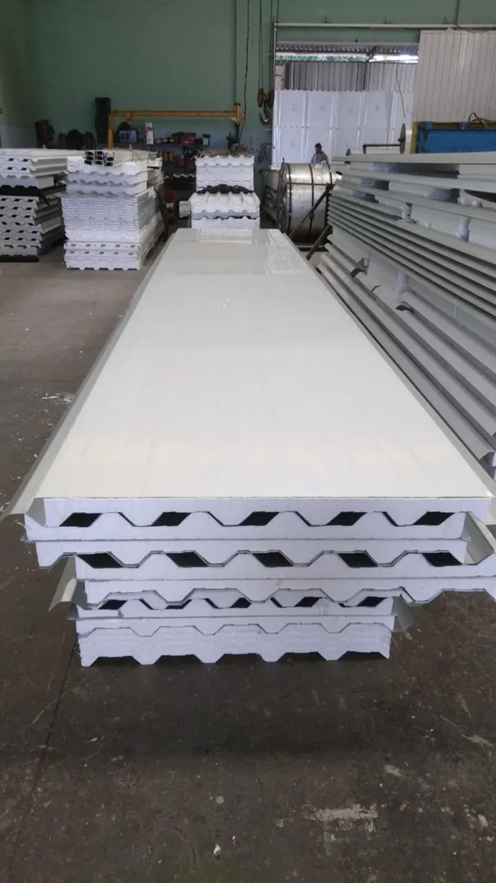 TELHA FORRO TERMO ACÚSTICA CHAPA LISA - Fundação e Estrutura - Chácara ...