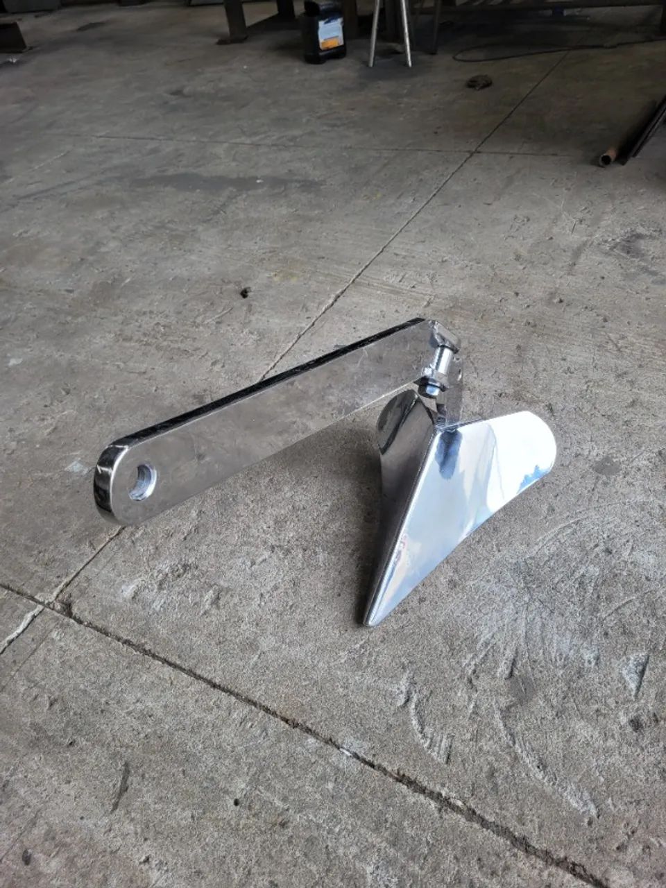 Âncora de inox; modelo Arado articulado; 35 kg. - Peças para barcos e ...