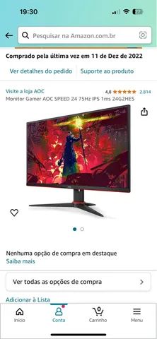 "monitor full hd 75hz 1ms" no Brasil