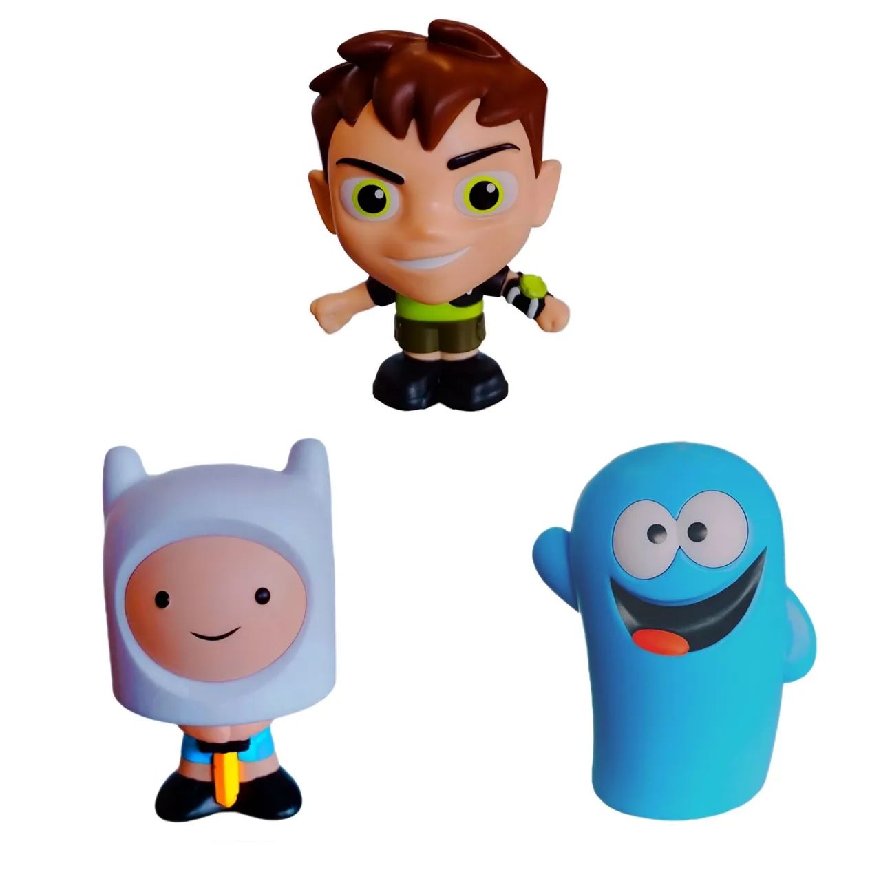Kit 3 Bonecos lacrados Cartoon network burger king Ben 10 Finn Blu nerd ...