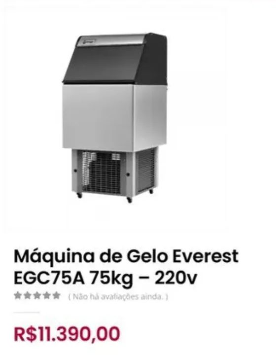 Máquina de Gelo Everest 75 kg 220v - Equipamentos Para Comércio - João ...