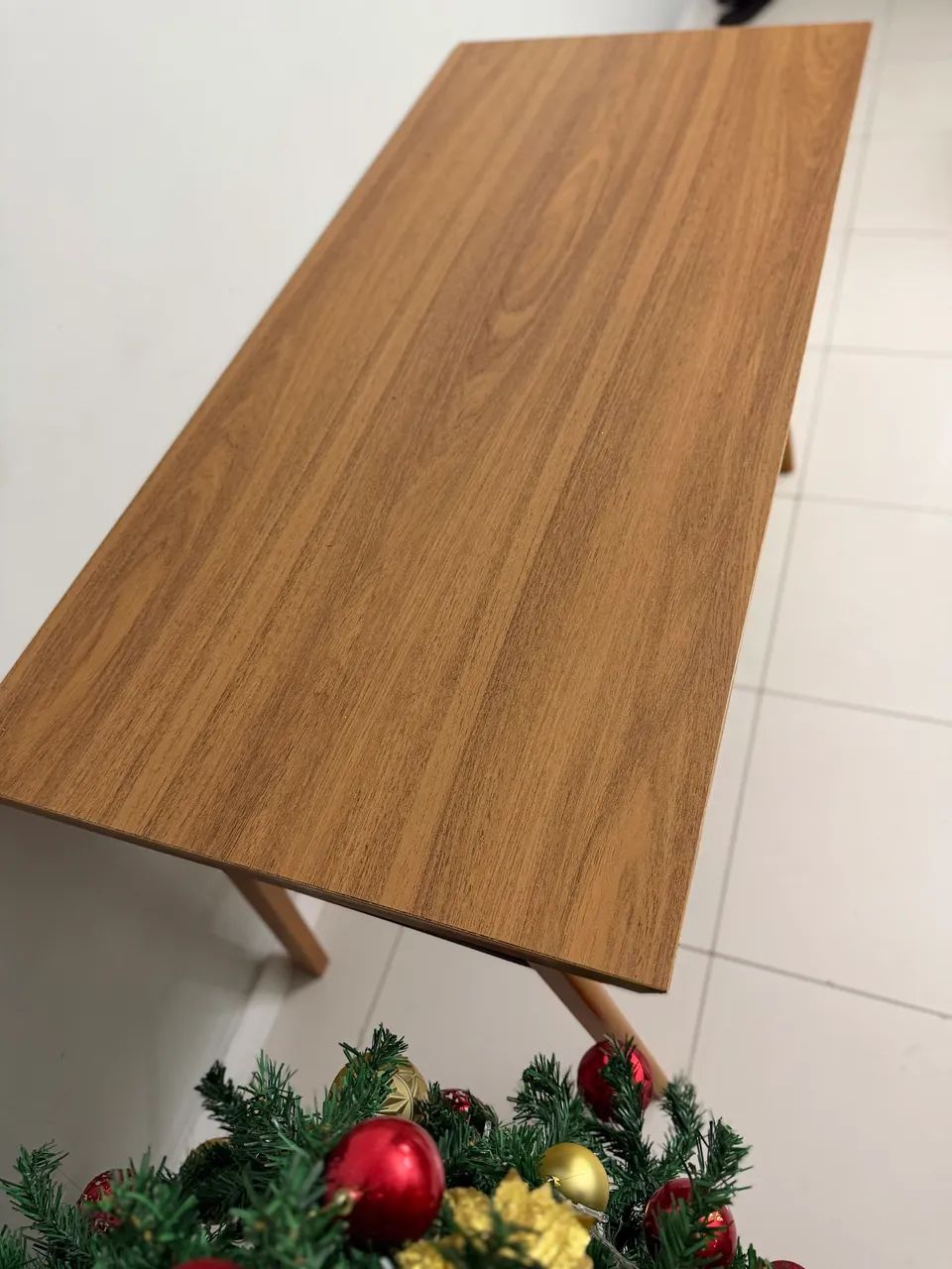 Escrivaninha Vintage 2 Gavetas Louro Freijó e Branco - 1,30m - Mesas - Freguesia (Jacarepaguá ...