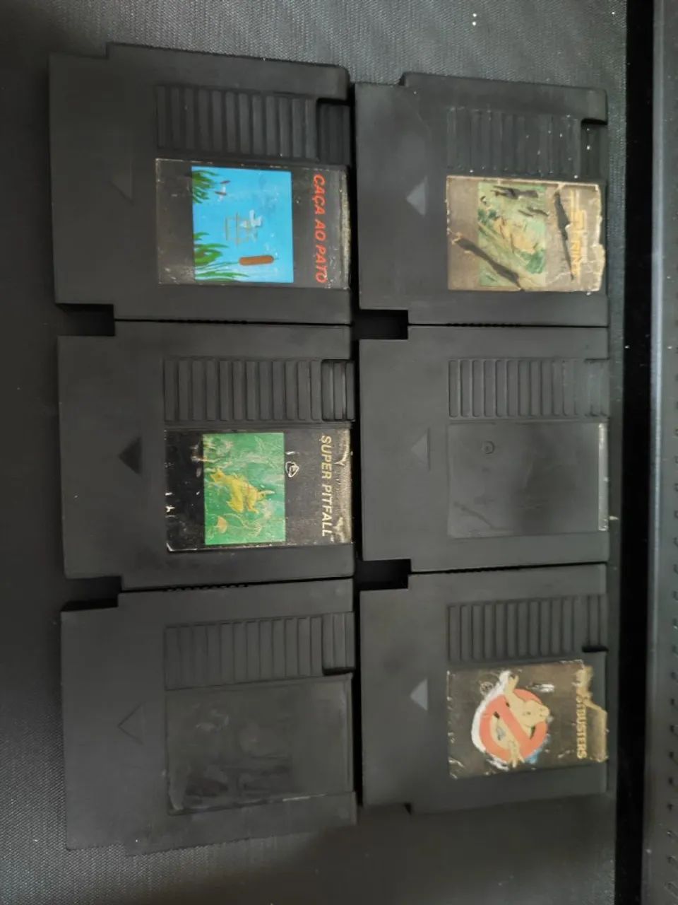 Lote com 6 cartuchos Gradiente Phantom System padrão Nintendo Americano ...