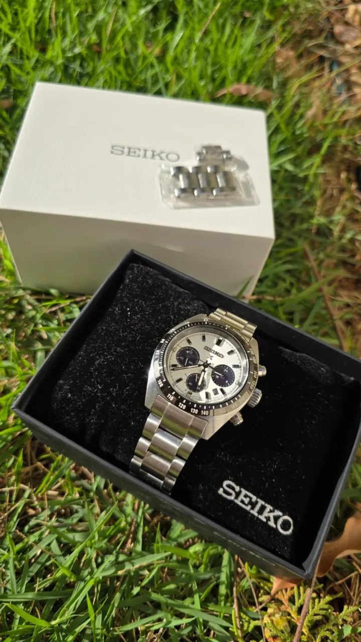 Relógio Seiko Speedtimer Panda Ssc813 39mm Solargraph usado ...